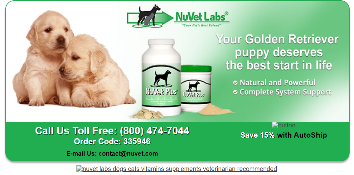 NuVet Labs – Rivereed Goldens